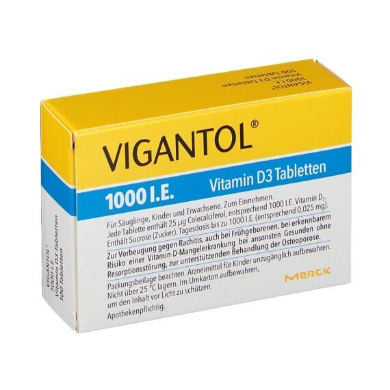 Вигантол 1000 М.Е. Vigantol 1000 I.E., 100 шт. из Германии в таблетках ...